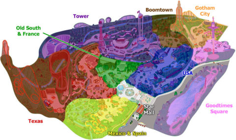 Park Areas - Guide to Six Flags over Texas